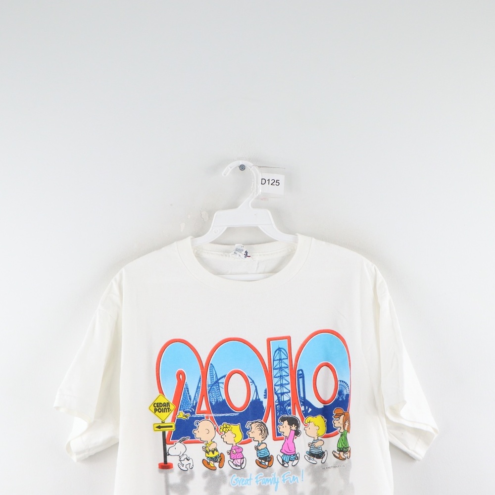 Peanuts Charlie Brown Cedar Point T Shirt White - Gem